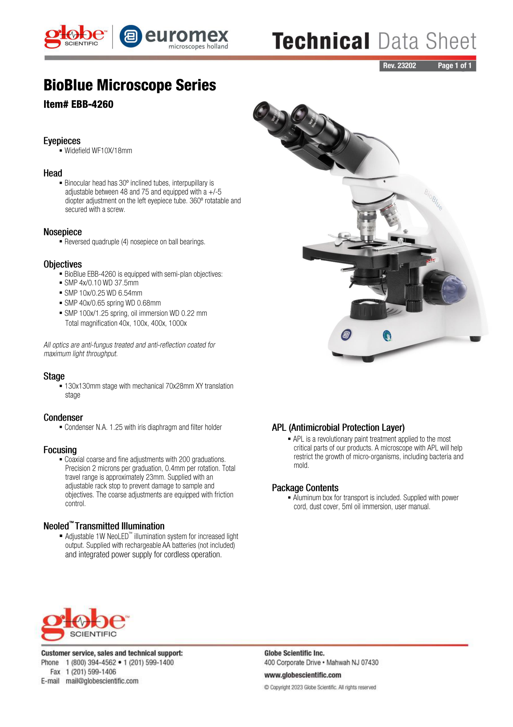 TDS-EBB-4260 – Globe Scientific