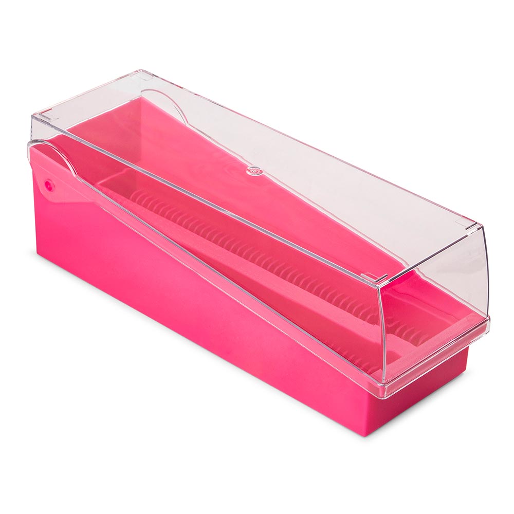 Slide Storage Box with Hinged Lid and Removable Draining Tray, 100-Pla ...