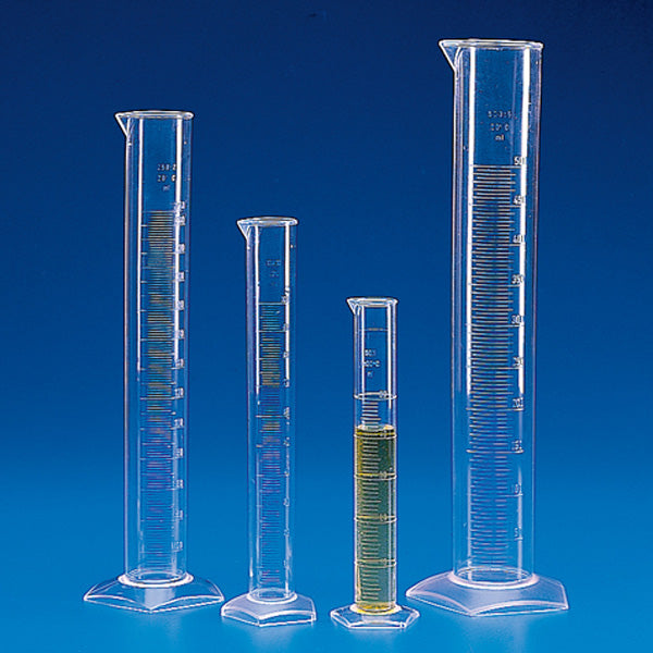 Graduated Cylinder, PMP (TPX), Molded Graduations, 25mL – Globe Scientific
