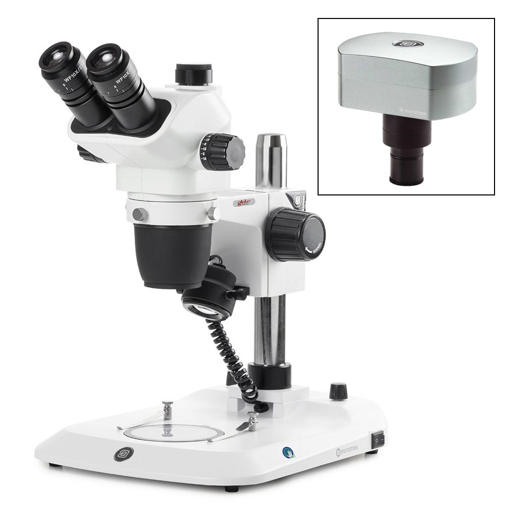 Trinocular stereo zoom microscope Nexius, Zoom Evo,0.65x to 5.5x zoom ...