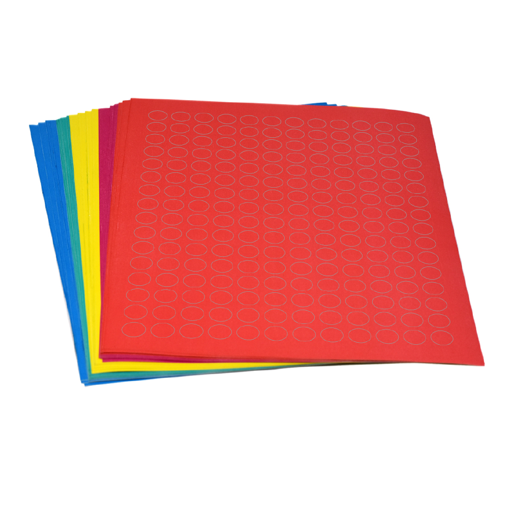 Label Sheets, Cryo, 13mm Dots, for 1.5-2mL Tubes, Assorted Colors (960 ...