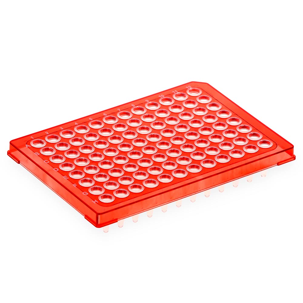 Special Order - Diamond Shell 0.2mL 96 well PCR Plate, Half skirt, Red ...